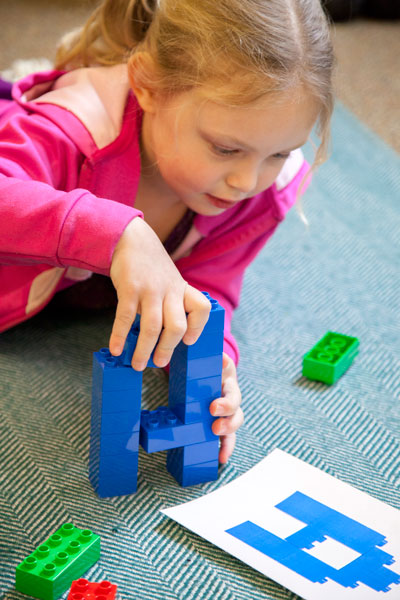 Create the Alphabet with Building Blocks + Free Download!