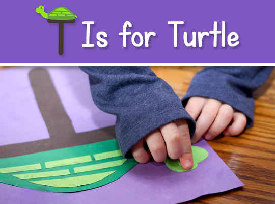 Printable Letter T Craft - T is for Turtle (FREE Download)