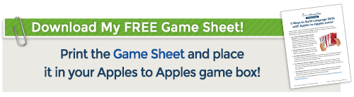 Apples to Apples Junior: Game Review + Printable Game Sheet
