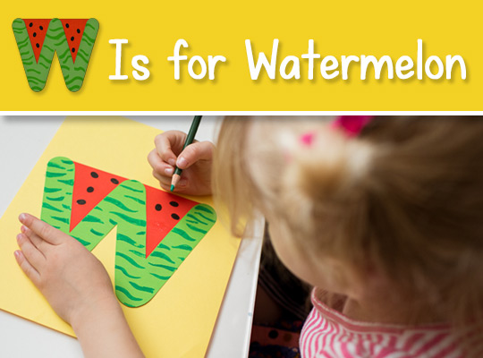 Printable Letter W Craft - W Is for Watermelon