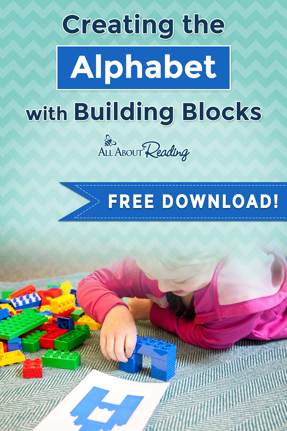 Create the Alphabet with Building Blocks + Free Download!