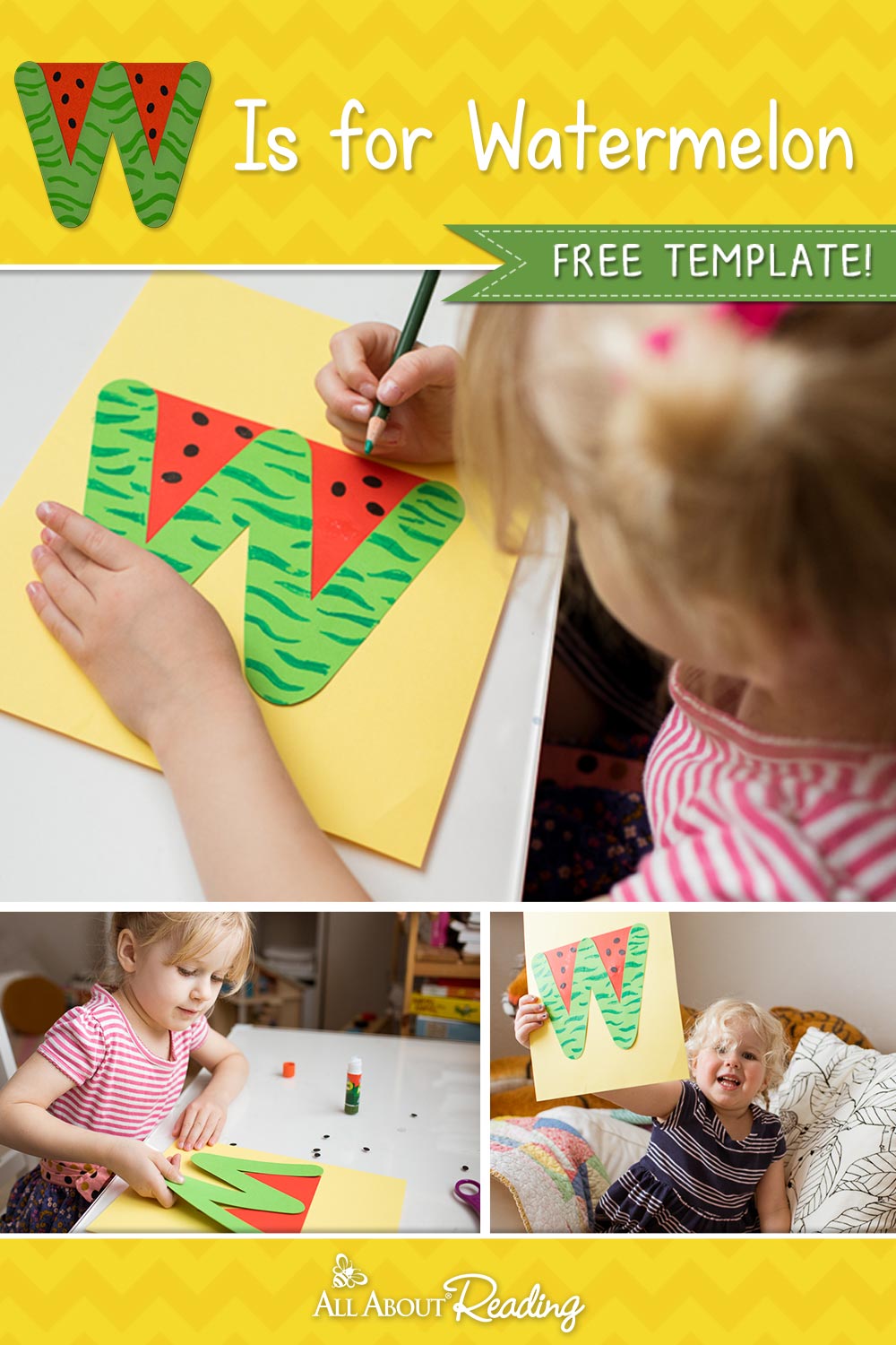 Printable Letter W Craft - W Is for Watermelon