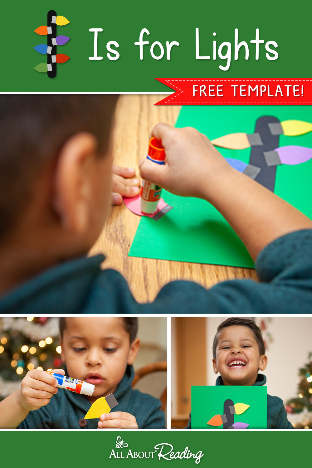 Printable Letter L Holiday Craft - L Is for Lights (Holiday Edition)