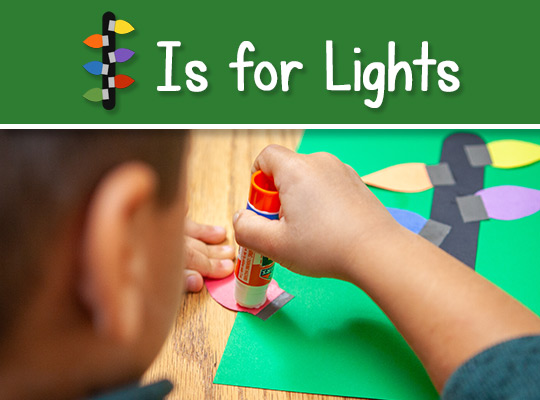 Printable Letter L Holiday Craft - L Is for Lights (Holiday Edition)