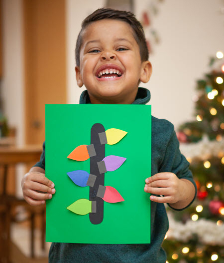 Printable Letter L Holiday Craft - L Is for Lights (Holiday Edition)